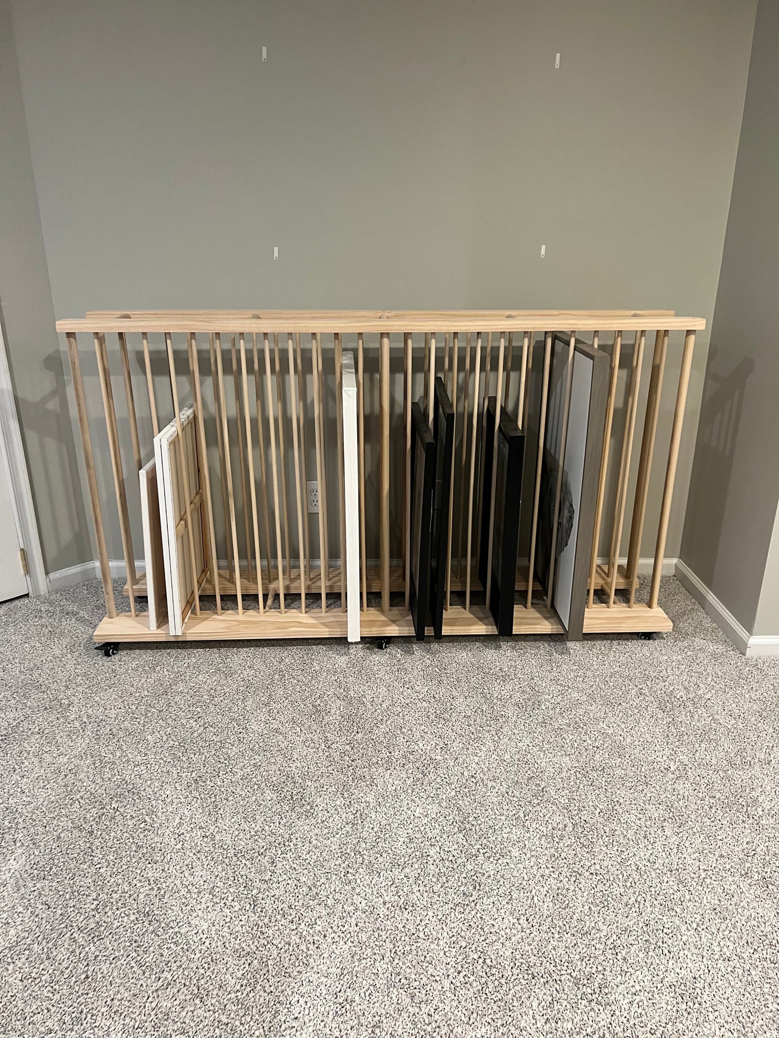 Enclosed Art Storage Rack / Art Storage Cart - 70” Long Version - Etsy