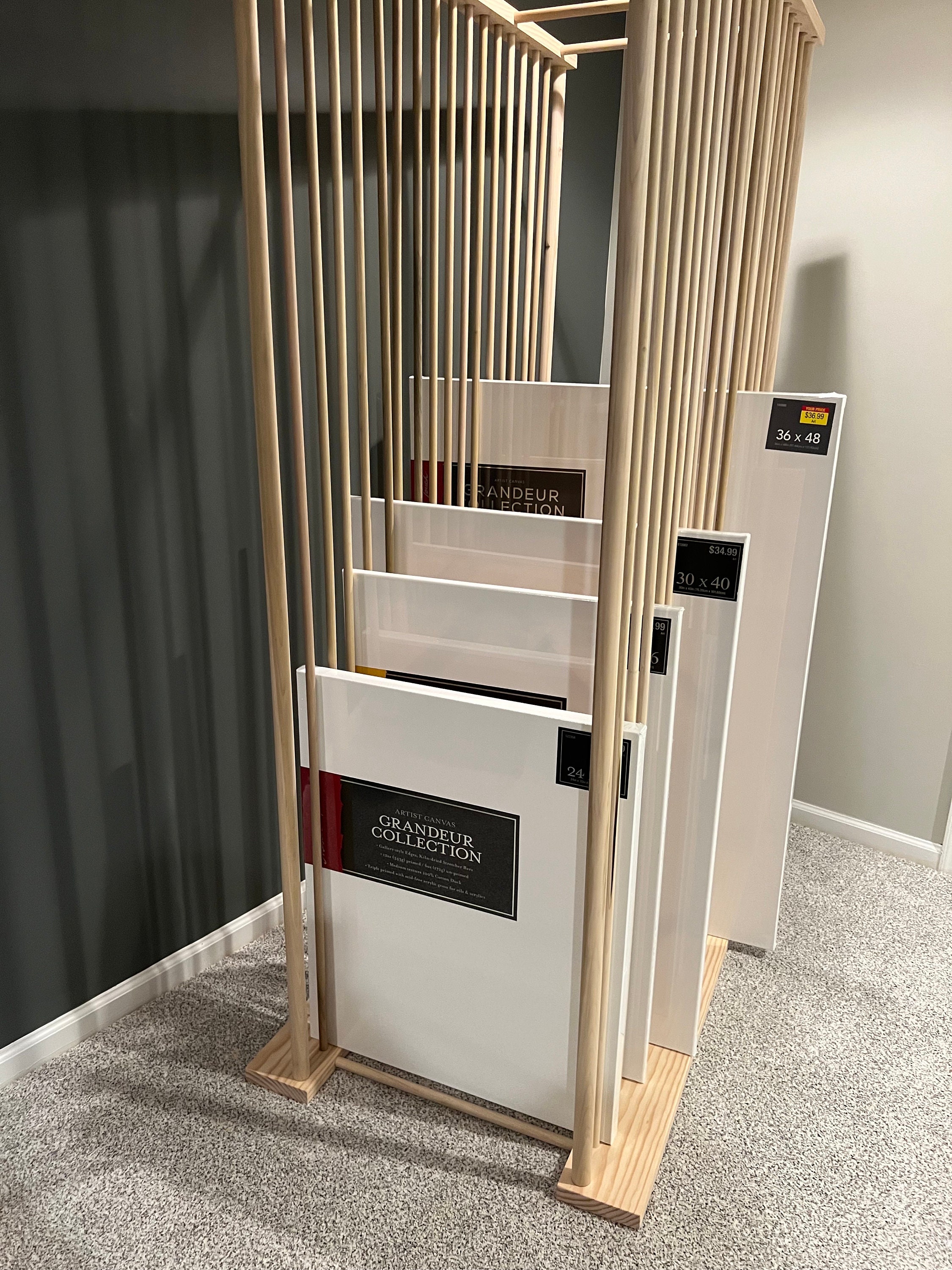 Large Art Canvas Storage - Enclosed Art Storage Rack / Art Storage Cart ...