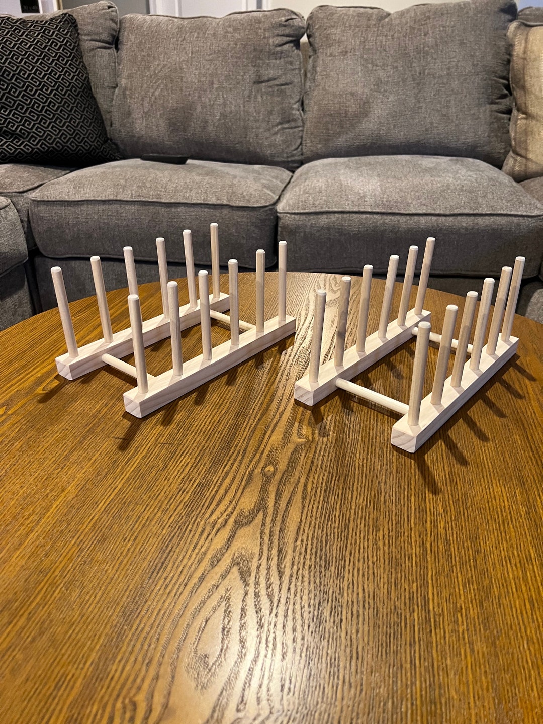 Ready to Ship 2 Small Wooden Dowel Storage Racks 10 Long by 5.25 Wide ...