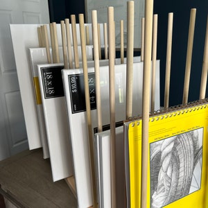 Custom Sized Art and Art Canvas Storage Rack - 24” - 40” Height Options ...