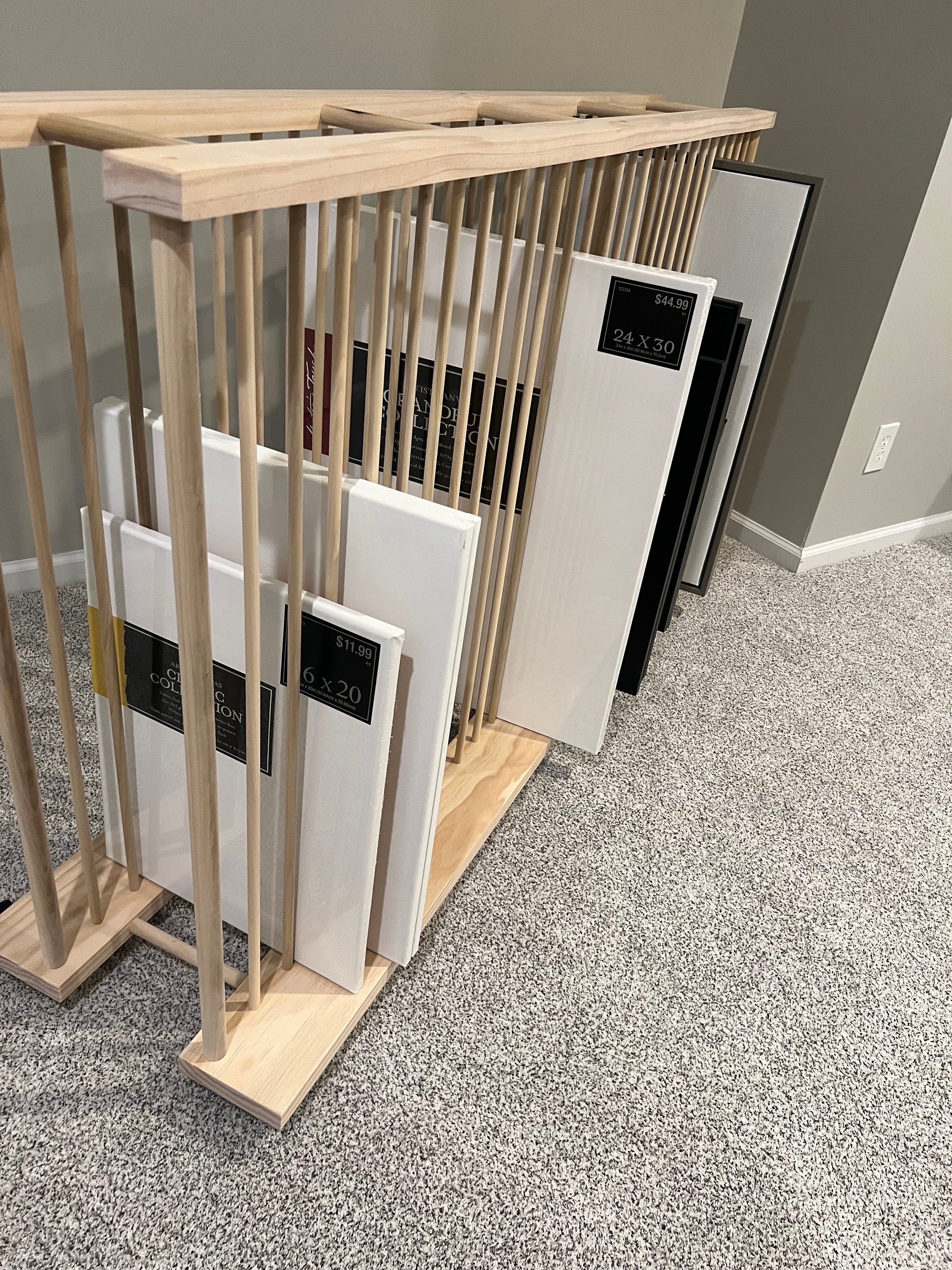 Enclosed Art Storage Rack / Art Storage Cart - 70” Long Version - Etsy