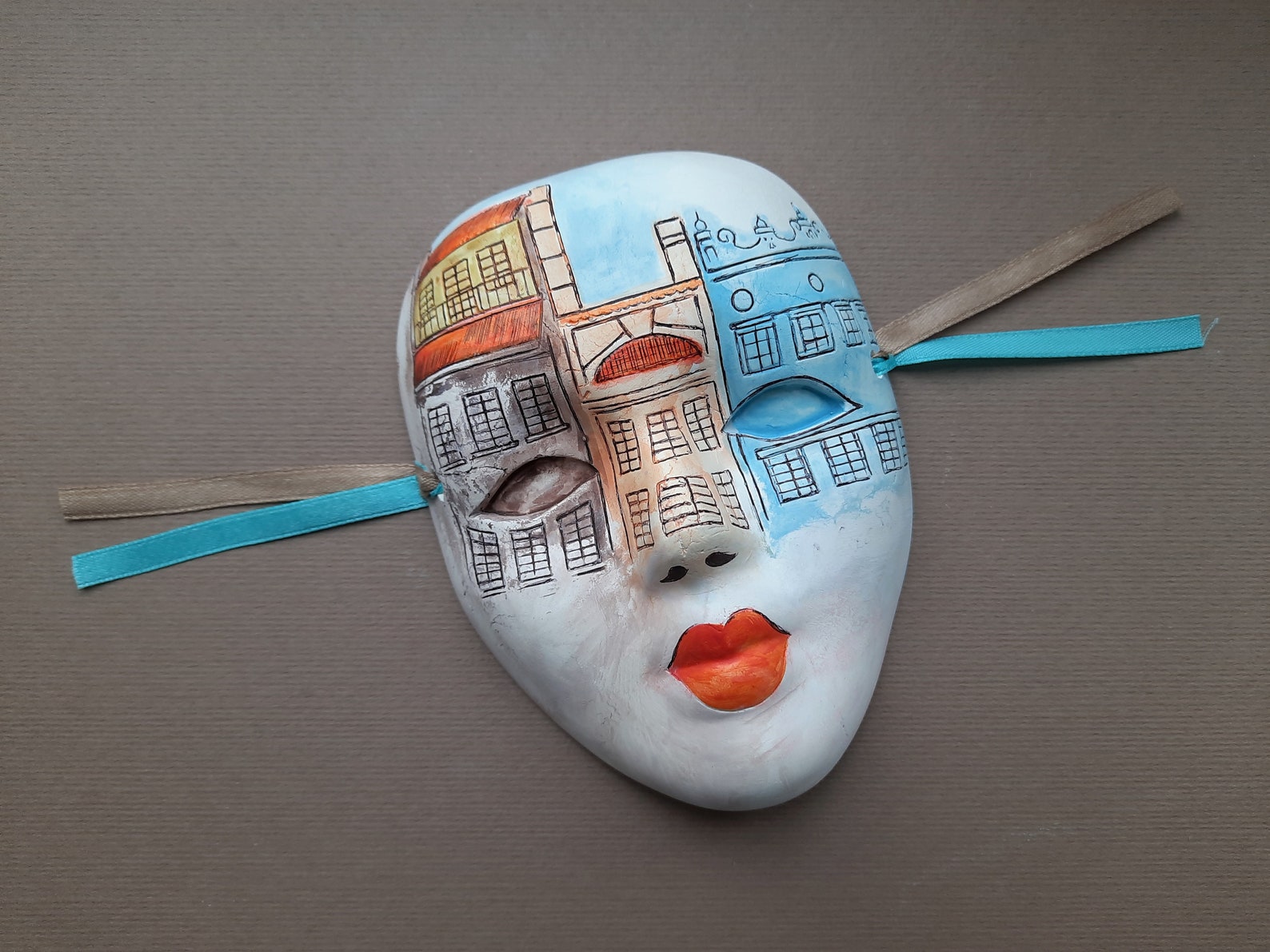 Unique Handmade Decorative Ceramic Wall Mask Unique - Etsy