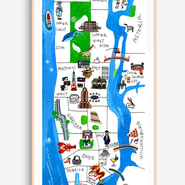 Nyc Map - Etsy