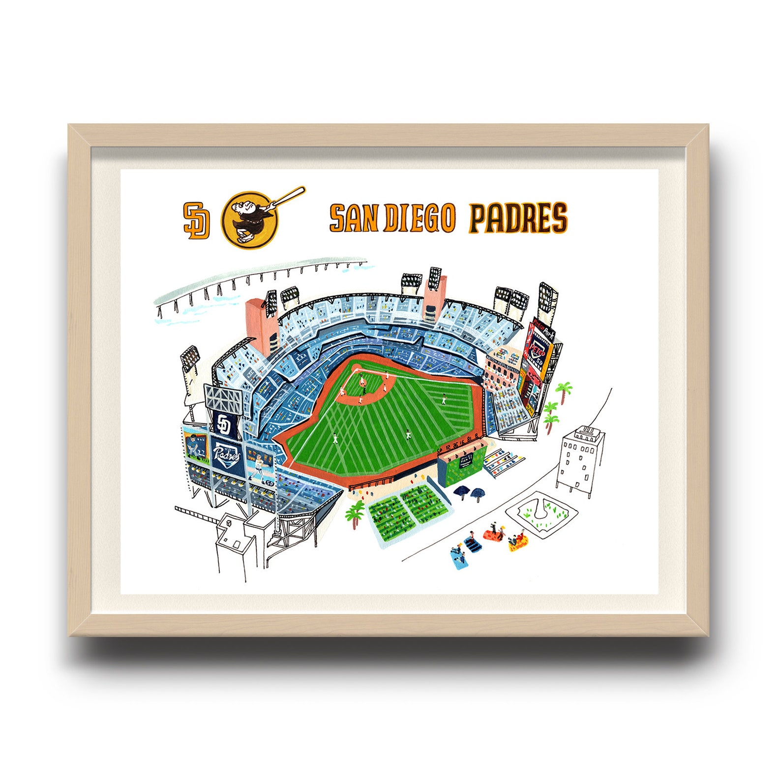 San Diego Padres Petco Park Fine Art Print Made by San Diego - Etsy