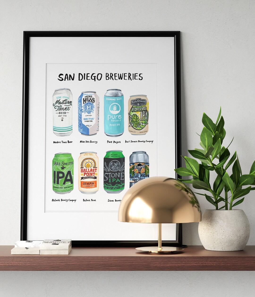 San Diego Local Beer Breweries, High Quality Print - Etsy