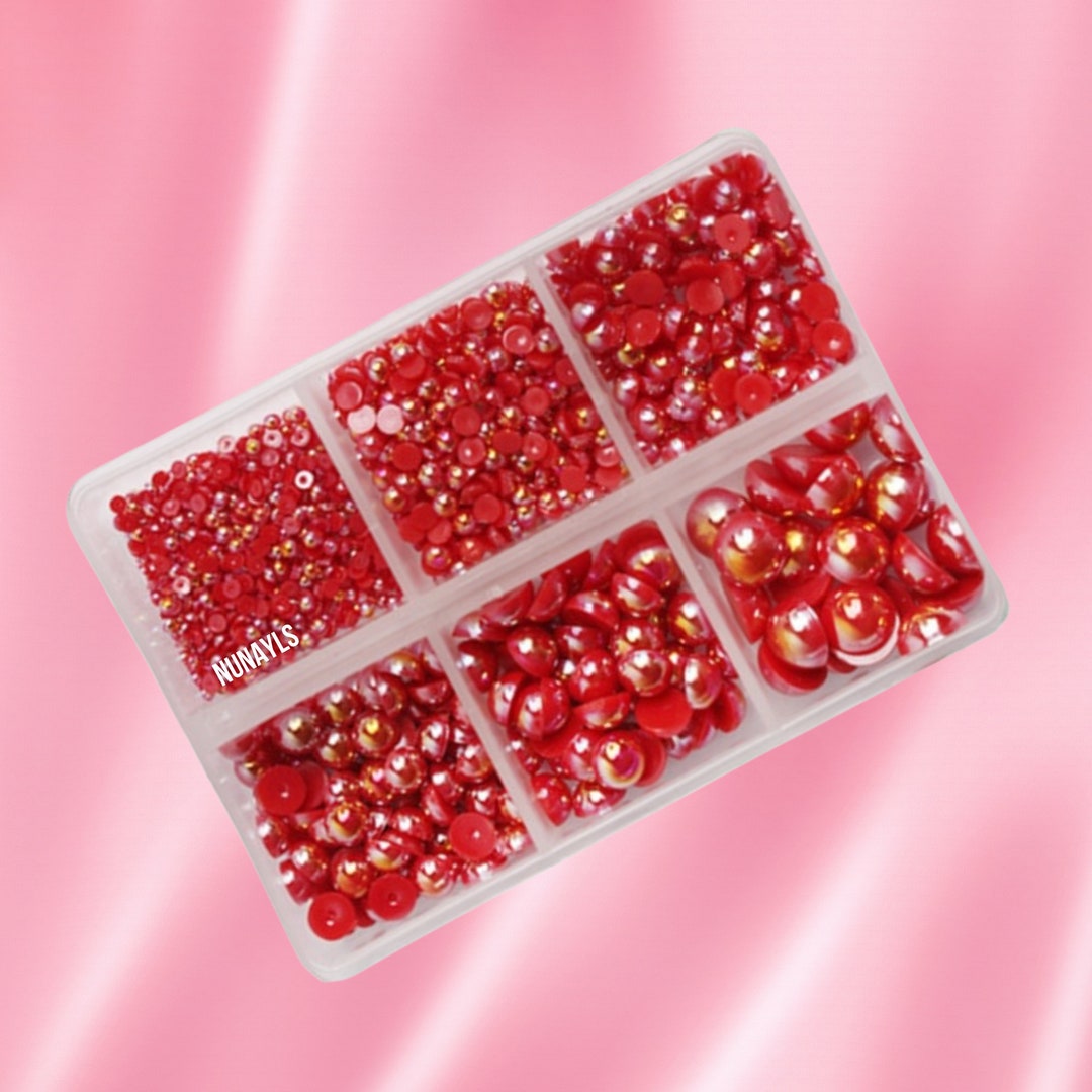 6 Sizes red AB Pearls 2mm 8mm - Etsy