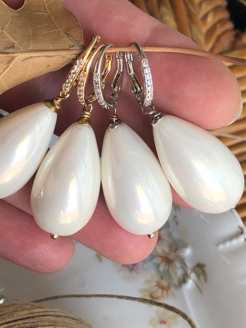 Vermeer Replica Earrings, Girl With a Pearl, Big Pearl Drop Earrings ...