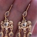 Regency Earrings, Ancient Style Wedding Dangle Earrings, Gold and Clear ...