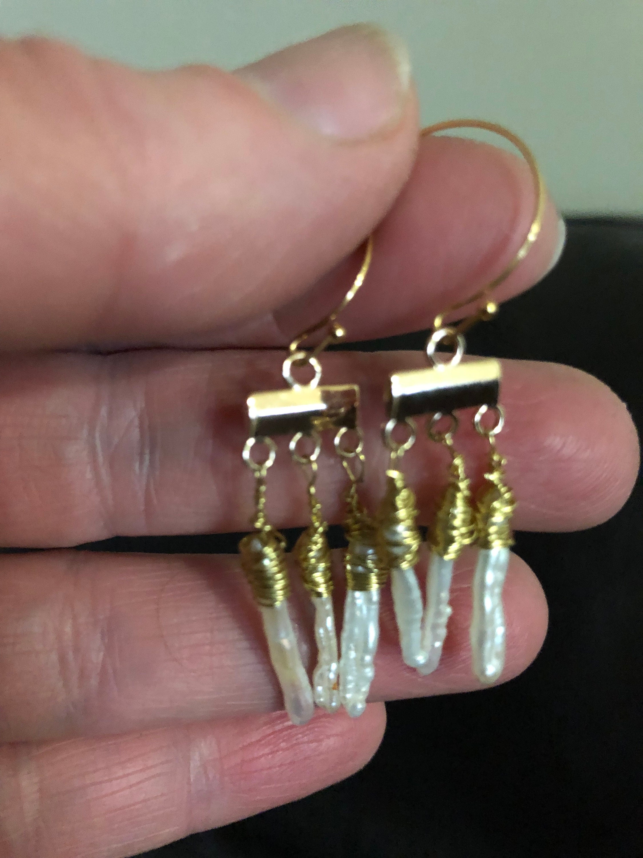 Roman Style Pearl Earrings Roman Crotalia Earrings Wedding - Etsy