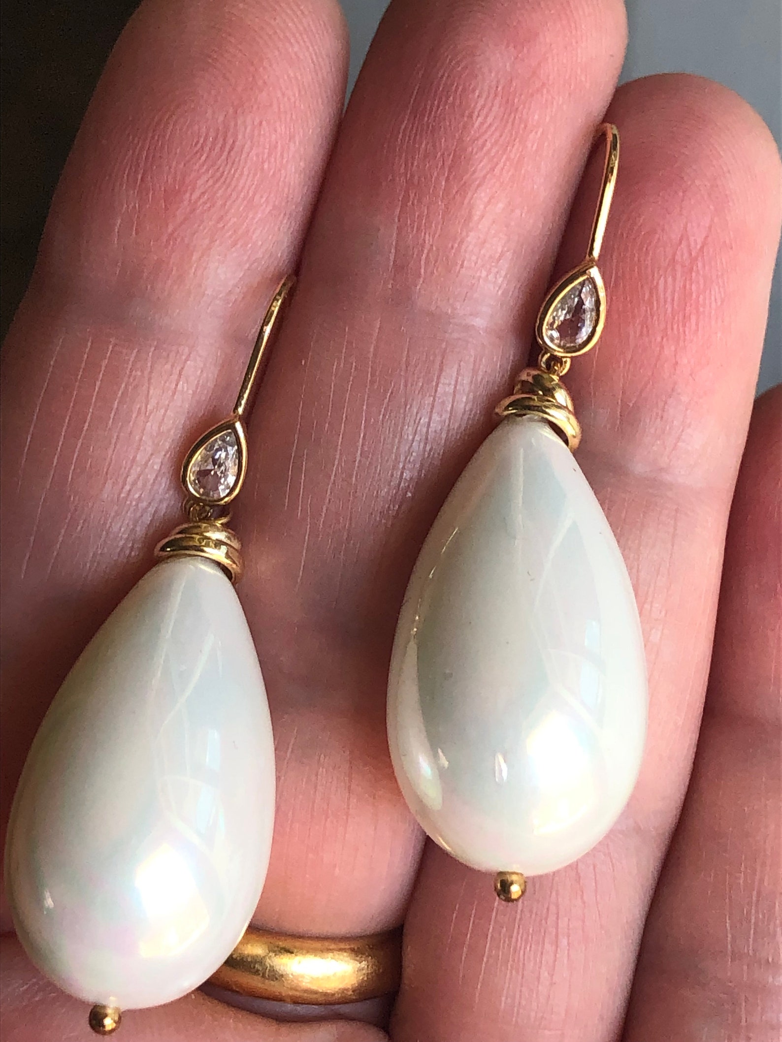 Vermeer Replica Earrings, Girl With a Pearl, Big Pearl Drop Earrings ...