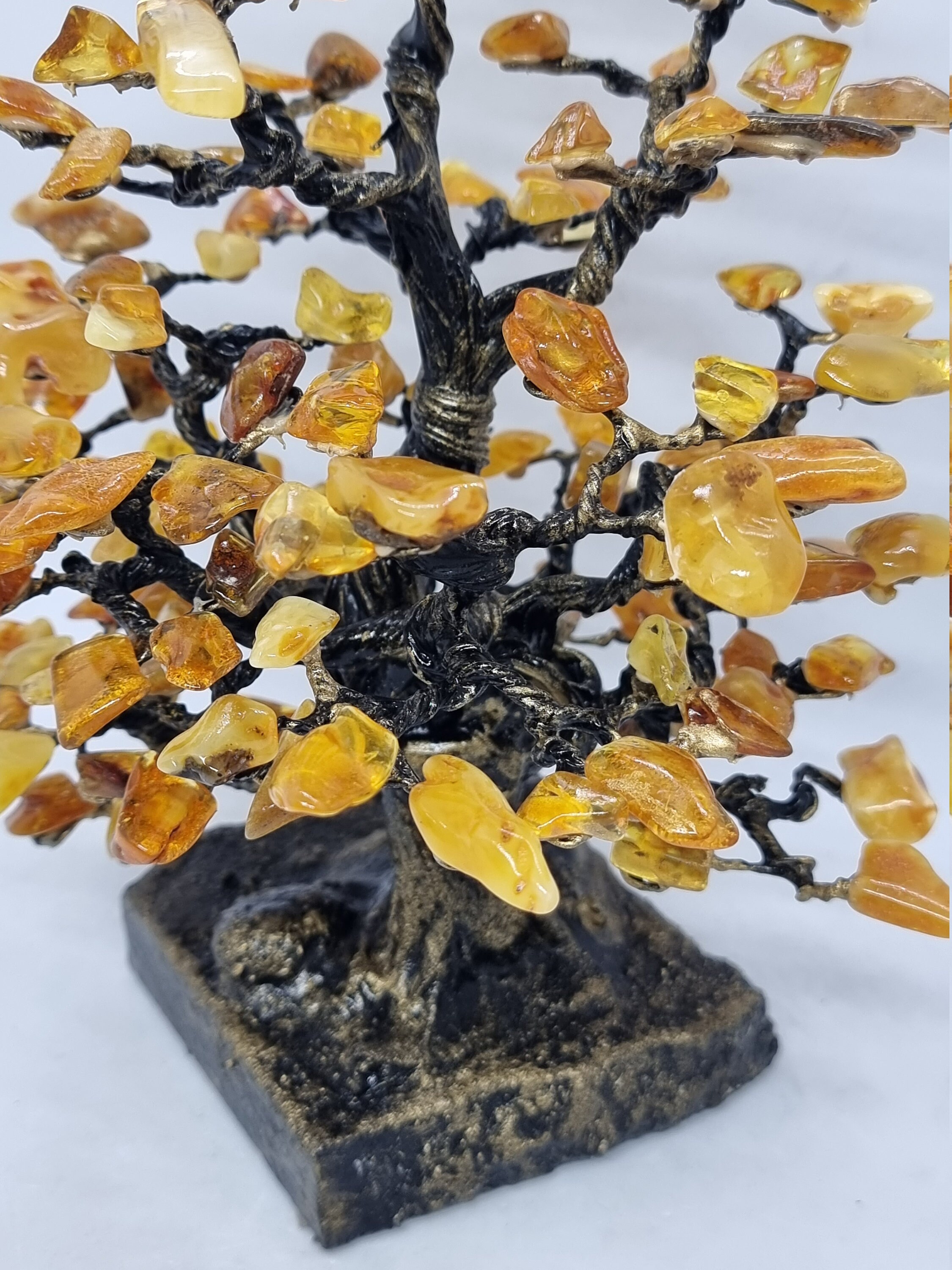 Amber tree on marble 25cm Baltic Amber souvenir Authors | Etsy