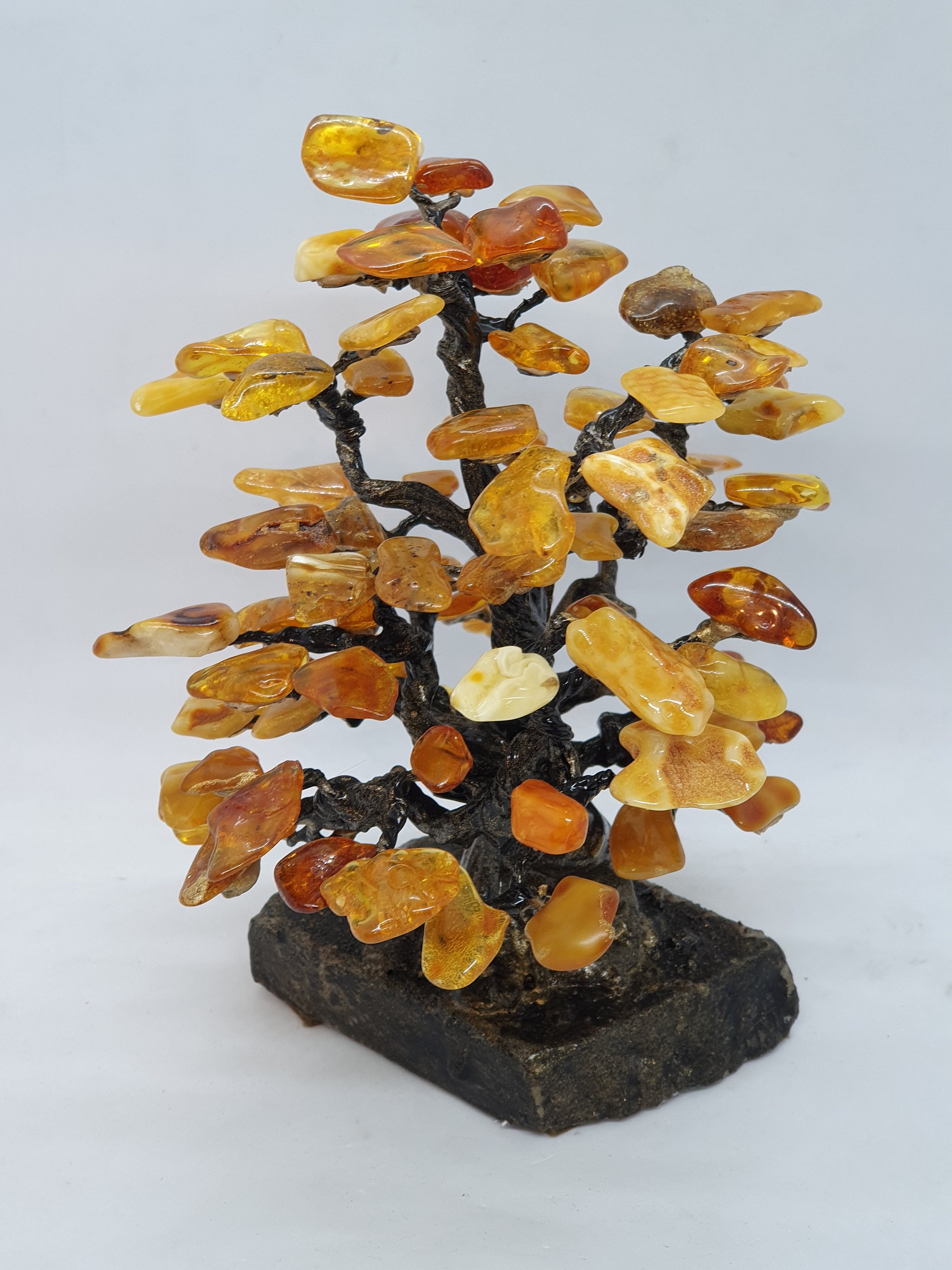 Natural Baltic Amber Tree Oak on Marble 20cm Beautiful | Etsy