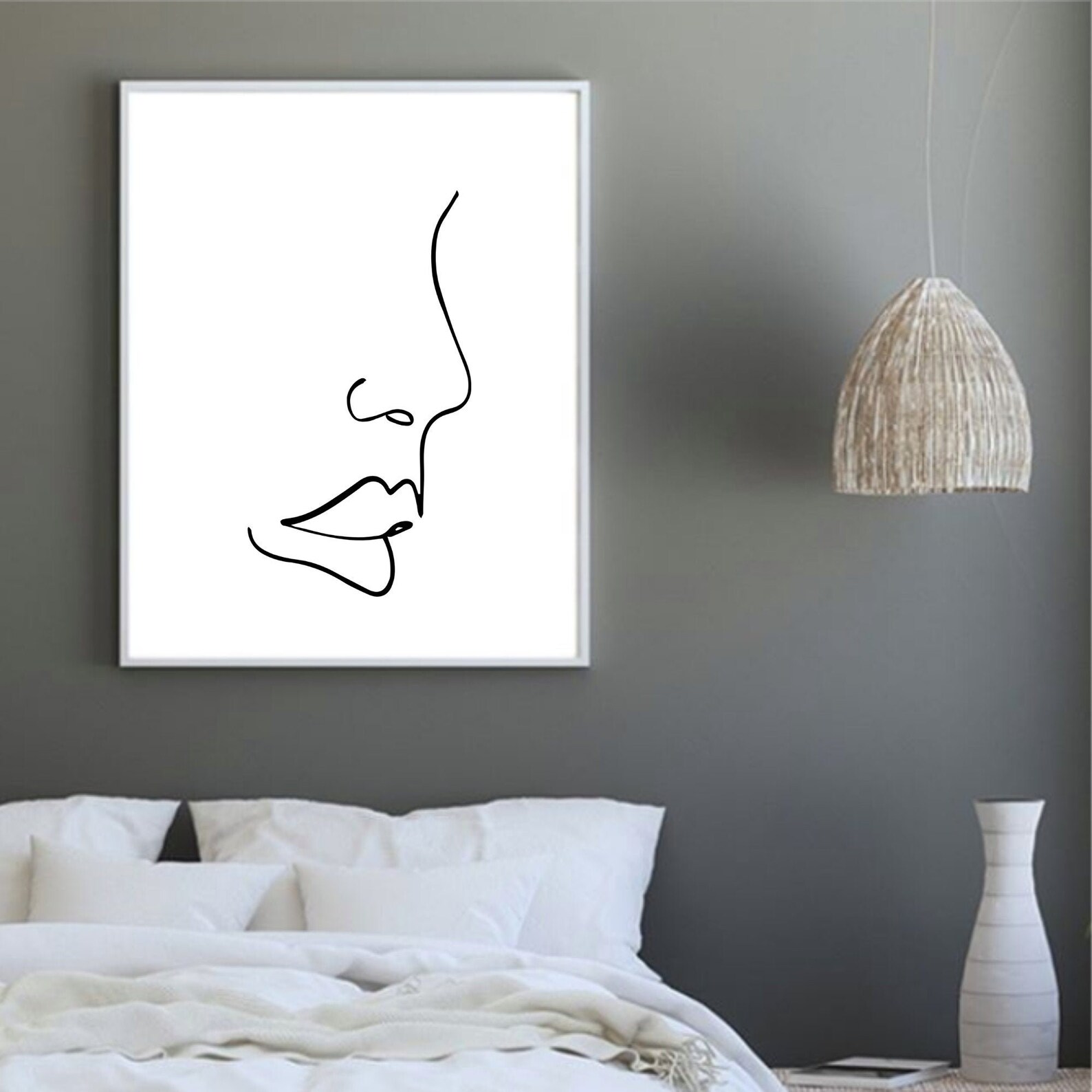 Minimalist Face Abstract Painting 2 Digital Download Black - Etsy