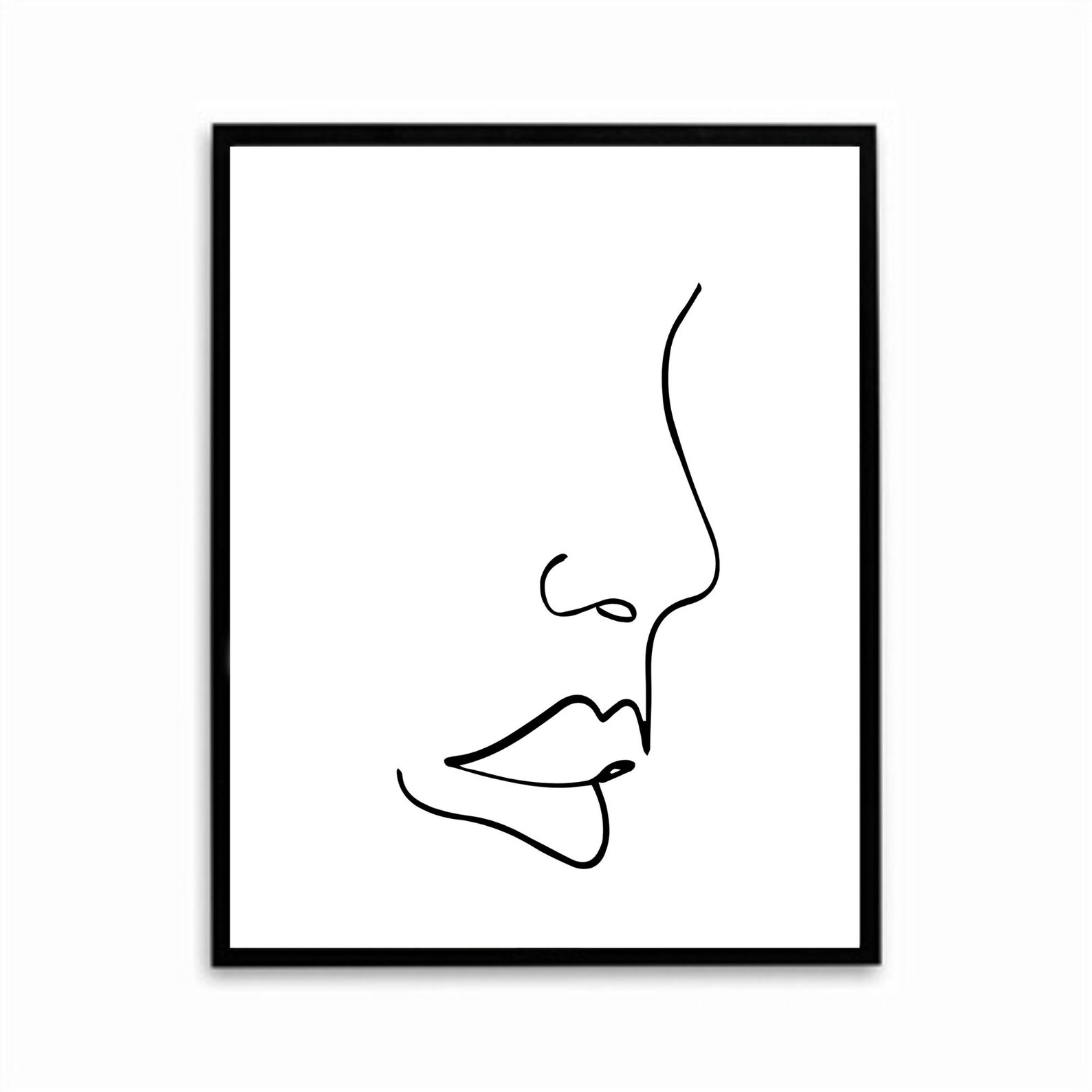 Minimalist Face Abstract Painting 2 Digital Download Black - Etsy