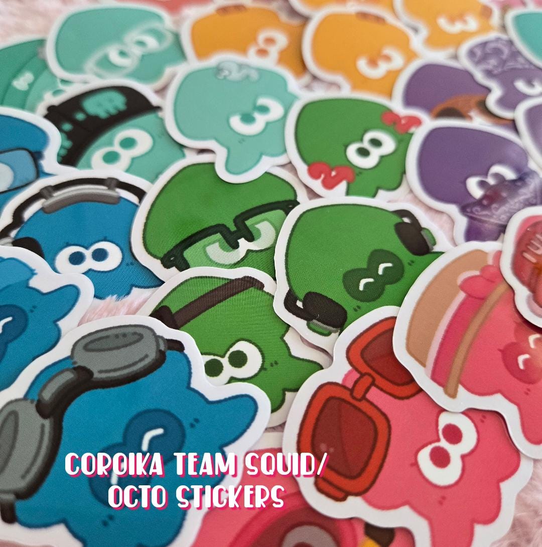 Coroika Team Squid/octo Stickers - Etsy