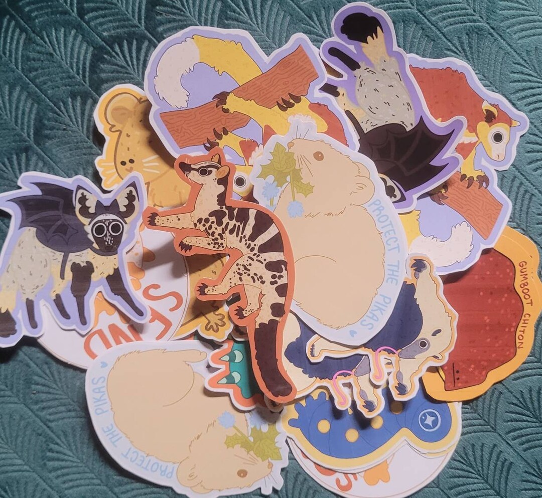 Misprint B Grade Animal Stickers Zoo Conservation Biodiversity ...