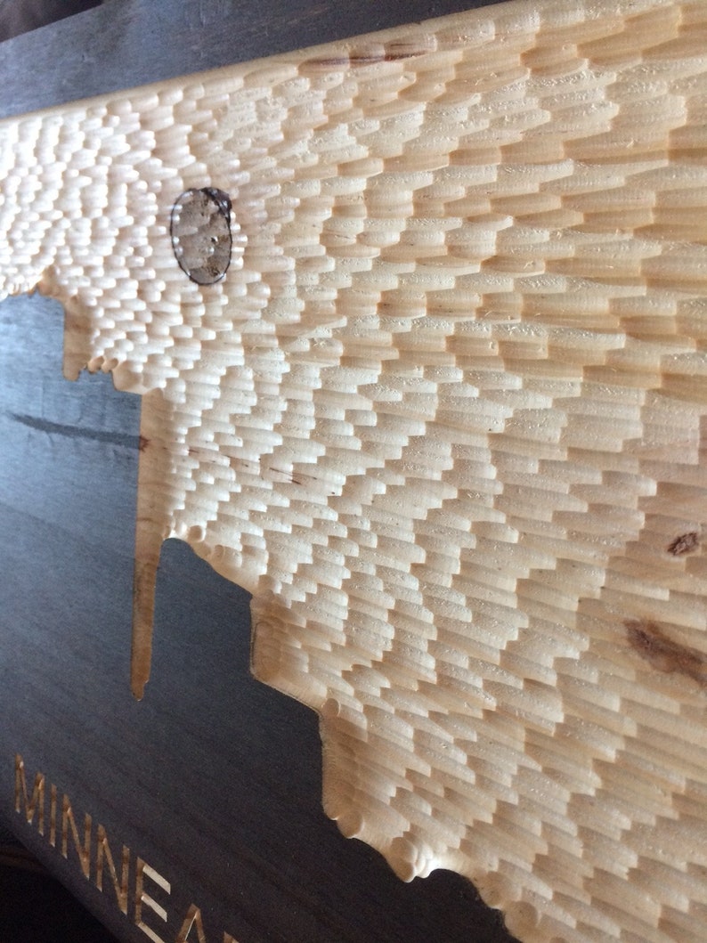 Carved Wood Minneapolis Skyline Sign - Etsy