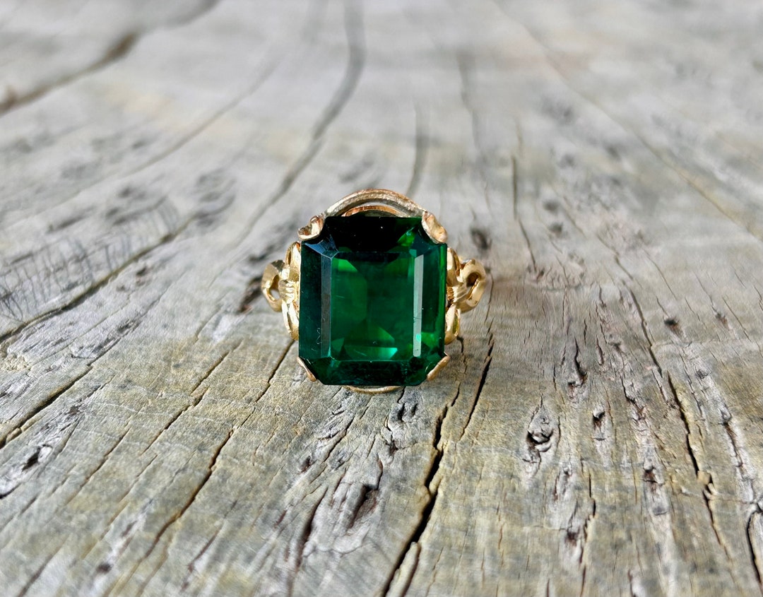 Vintage 10K Gold Filled Gemstone Ring - Etsy