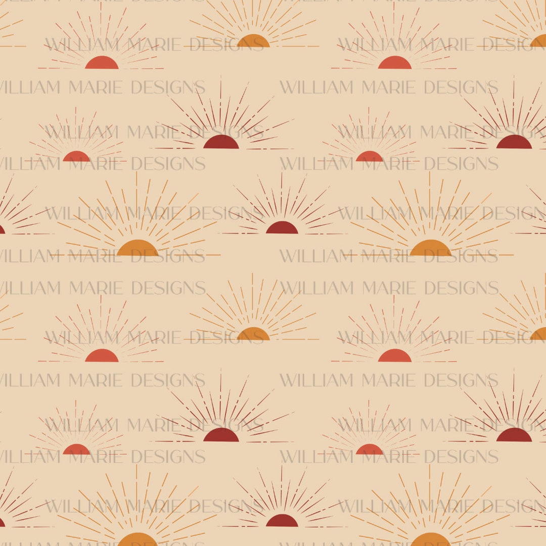 Boho Sun Seamless, Boho Seamless Design, Boho Seamless Pattern, Sun ...