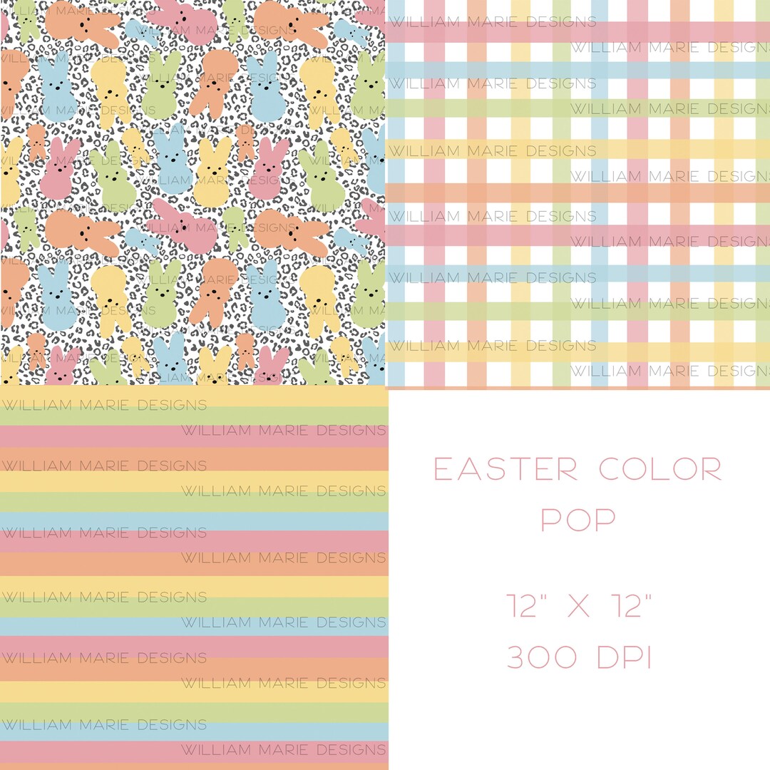 Easter Stripe Fabric, Easter Seamless Files, Easter Seamless Pattern ...