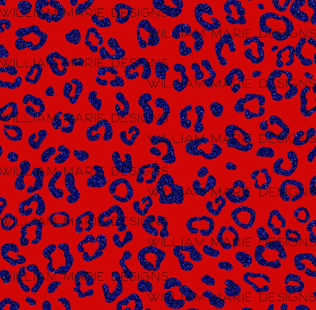 4th of July Seamless, Red Cheetah File, Blue Cheetah Fabric, Glitter ...
