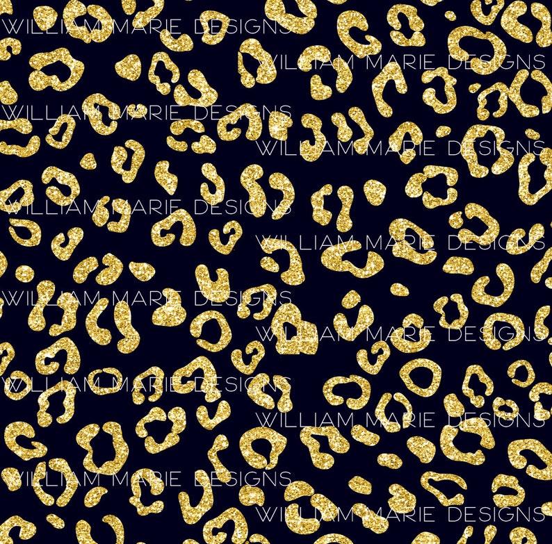 Gold Glitter Digital Paper, Black and Gold Digital Paper, Cheetah ...