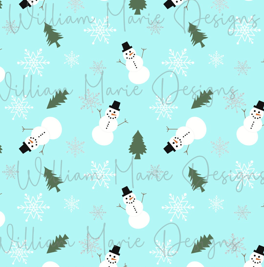 Winter Wonderland Digital Paper, Winter Wonderland Digital, Snowman ...
