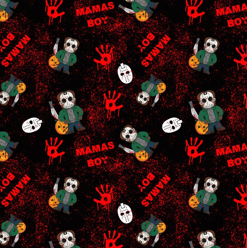 Horror Seamless Pattern Mamas Boy Halloween Halloween - Etsy