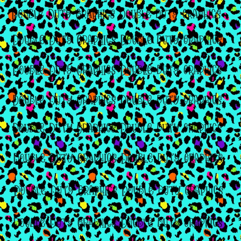 Seamless Neon Cheetah Design - Etsy