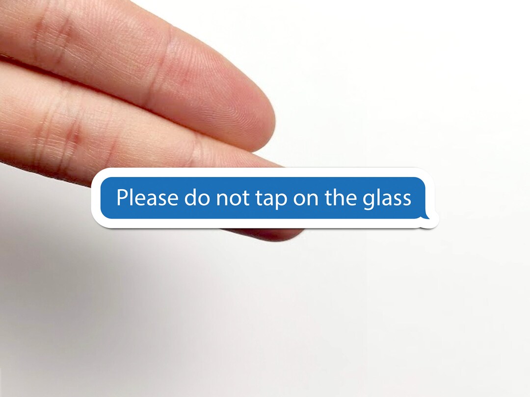 Please Do Not Tap on the Glass Waterproof Paper Sticker, Aquarium ...