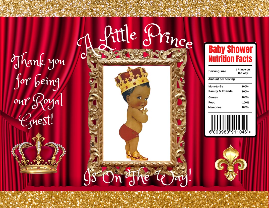 Red Royal Prince Chip Bag Template (CANVA Editable) - Etsy