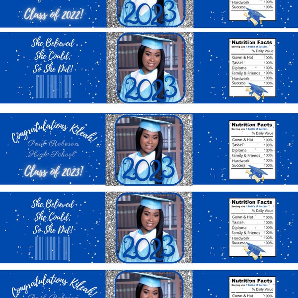 Graduation Water Bottle Label - Etsy
