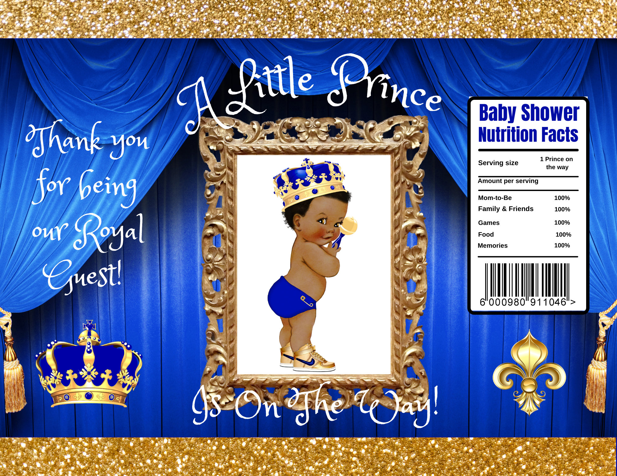 Royal Prince Chip Bag Template (CANVA Editable) - Etsy