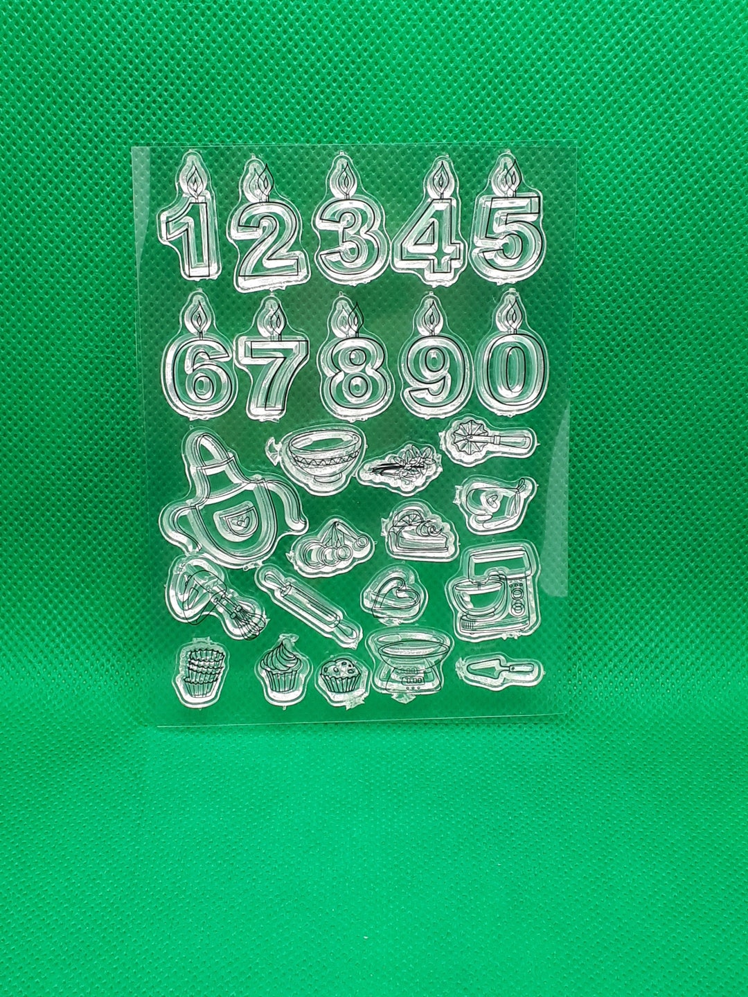 Silicone Stamp Birthday Numbers Bake Stamp Clear Clearstamps - Etsy