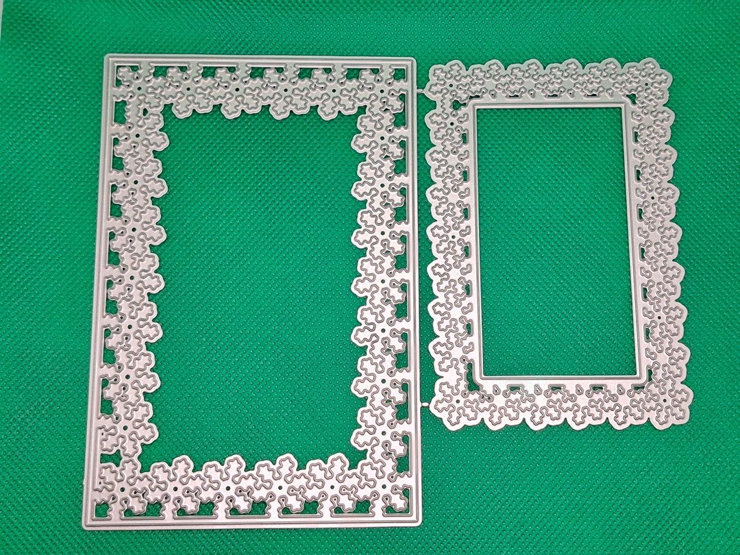 Embossing Template Frame Background Snowflakes Stamping Template Emboss ...