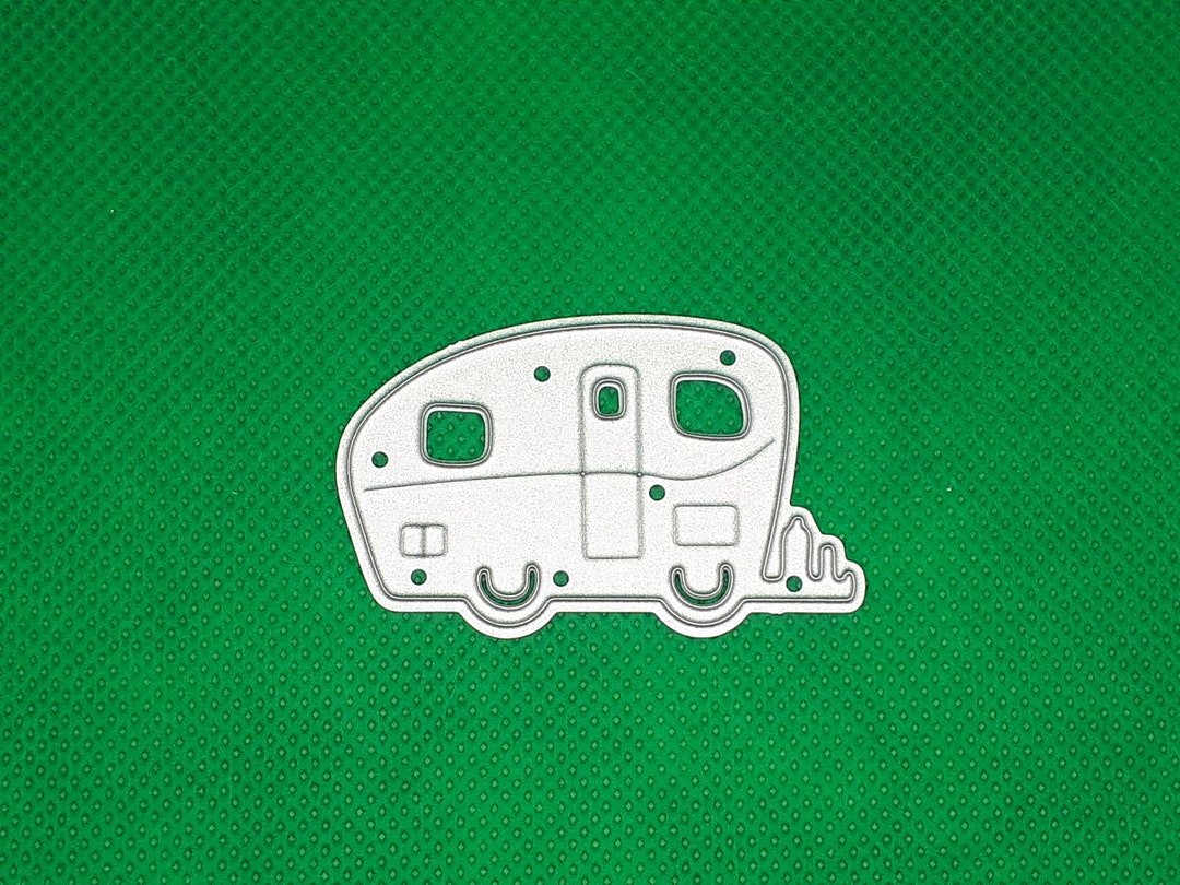 Embossed Stencil Small Caravan Punching Template Holiday Beach ...