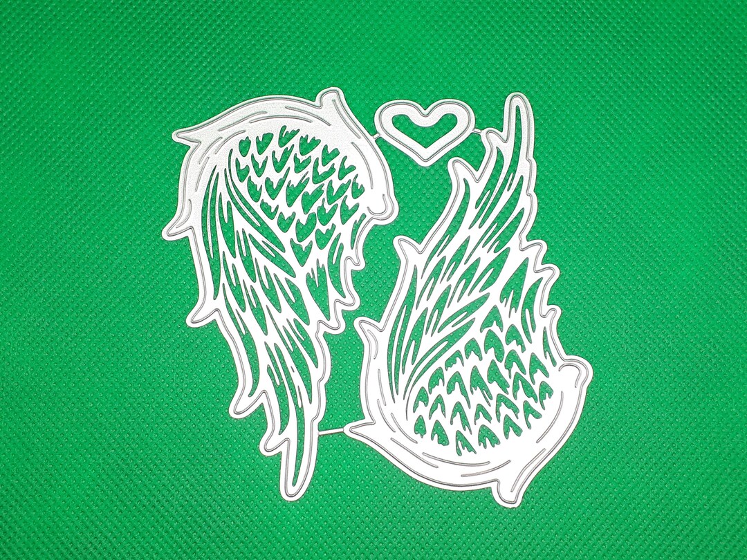 Embossing Template Wing Heart Die-cutting Template Crafting - Etsy