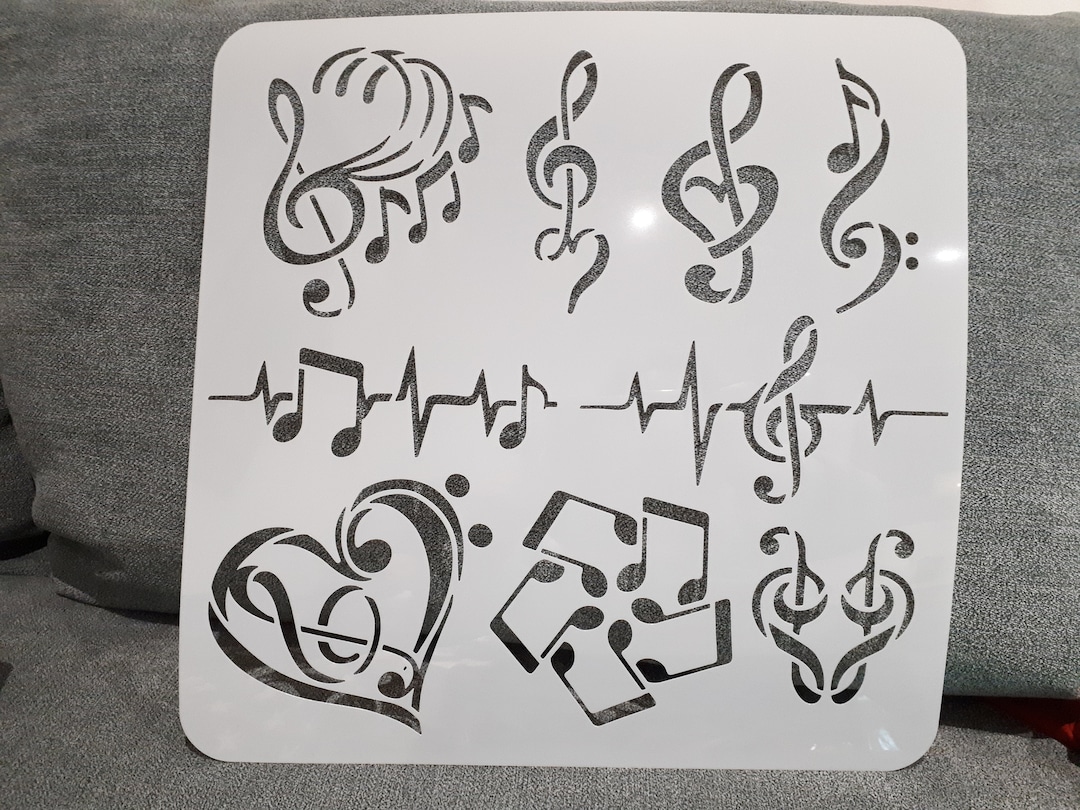 Stencils Note Drawing Template Music Notes Heart DIY Craft Supplies ...