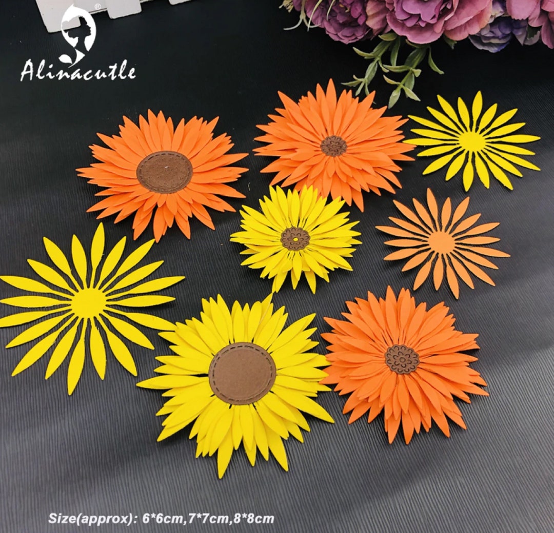 Embossing Template Summer Flowers, Die-cutting Template Flowers ...