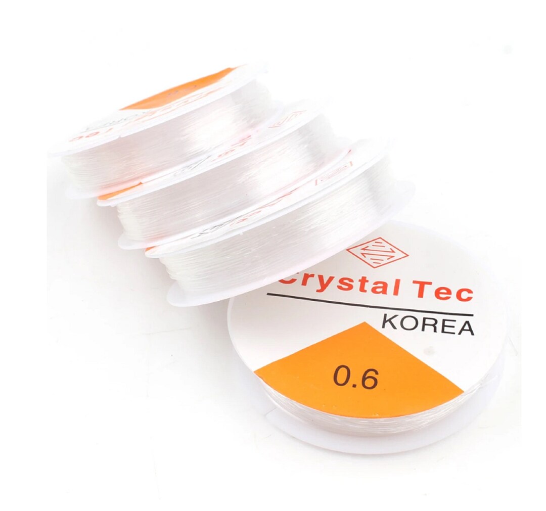 Elastic Band Crystal Tec Transparent Thread Craft Tape Round String ...