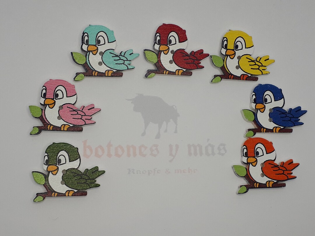 Wooden Buttons Bird Button Buttons Birds Branch Wood Animal Forest ...