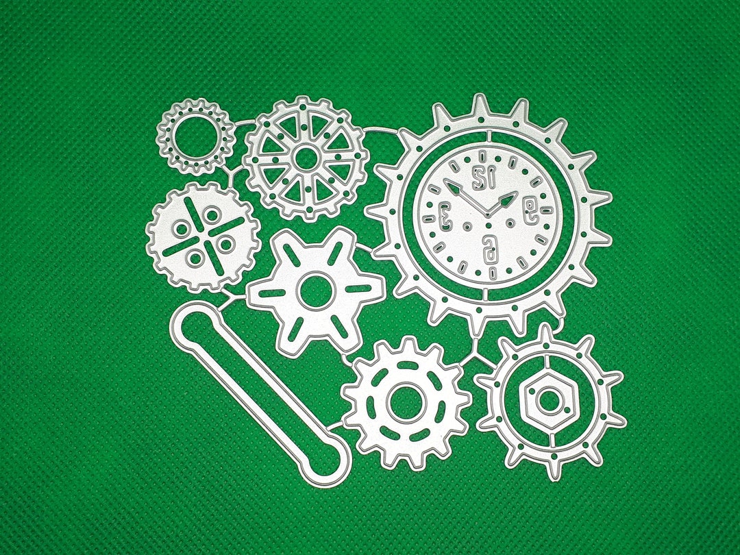 Embossing Template Clockwork Time Stamping Template Clock Numbers - Etsy