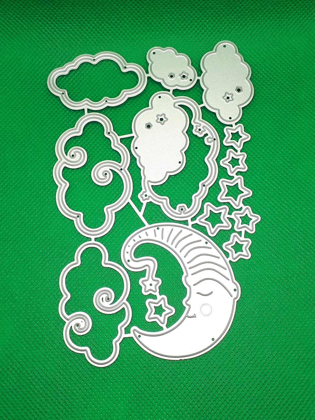 Embossing Stencil Moon Stars Punching Stencil Clouds Sky Emboss ...