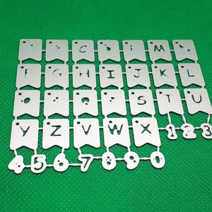 Embossing Stencil Alphabet Flags Numbers Cutting Stencil Embossing ...