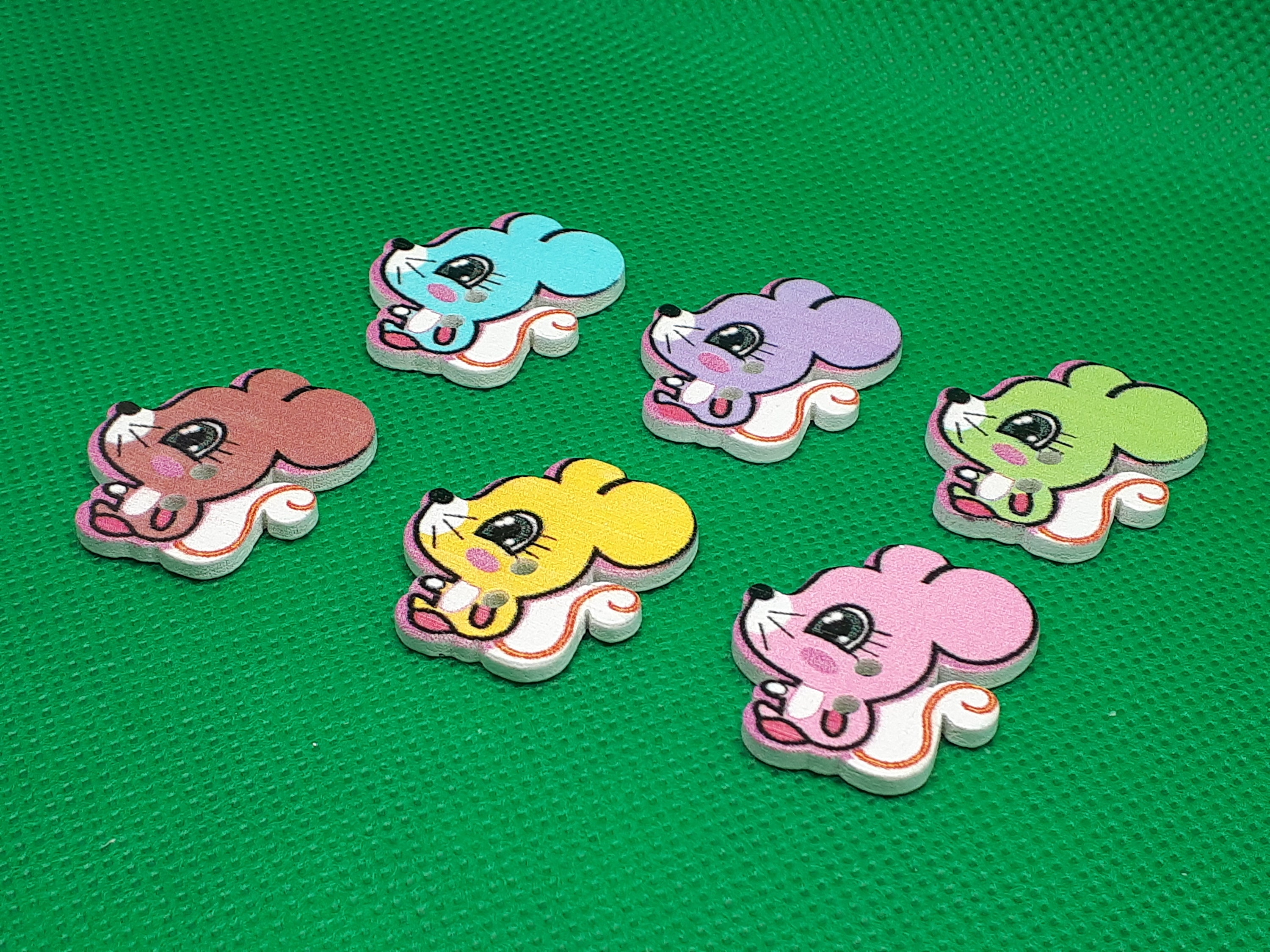 Knopf Maus Knöpfe Bauernhof Tiere Mäuse Holz basteln nähen | Etsy