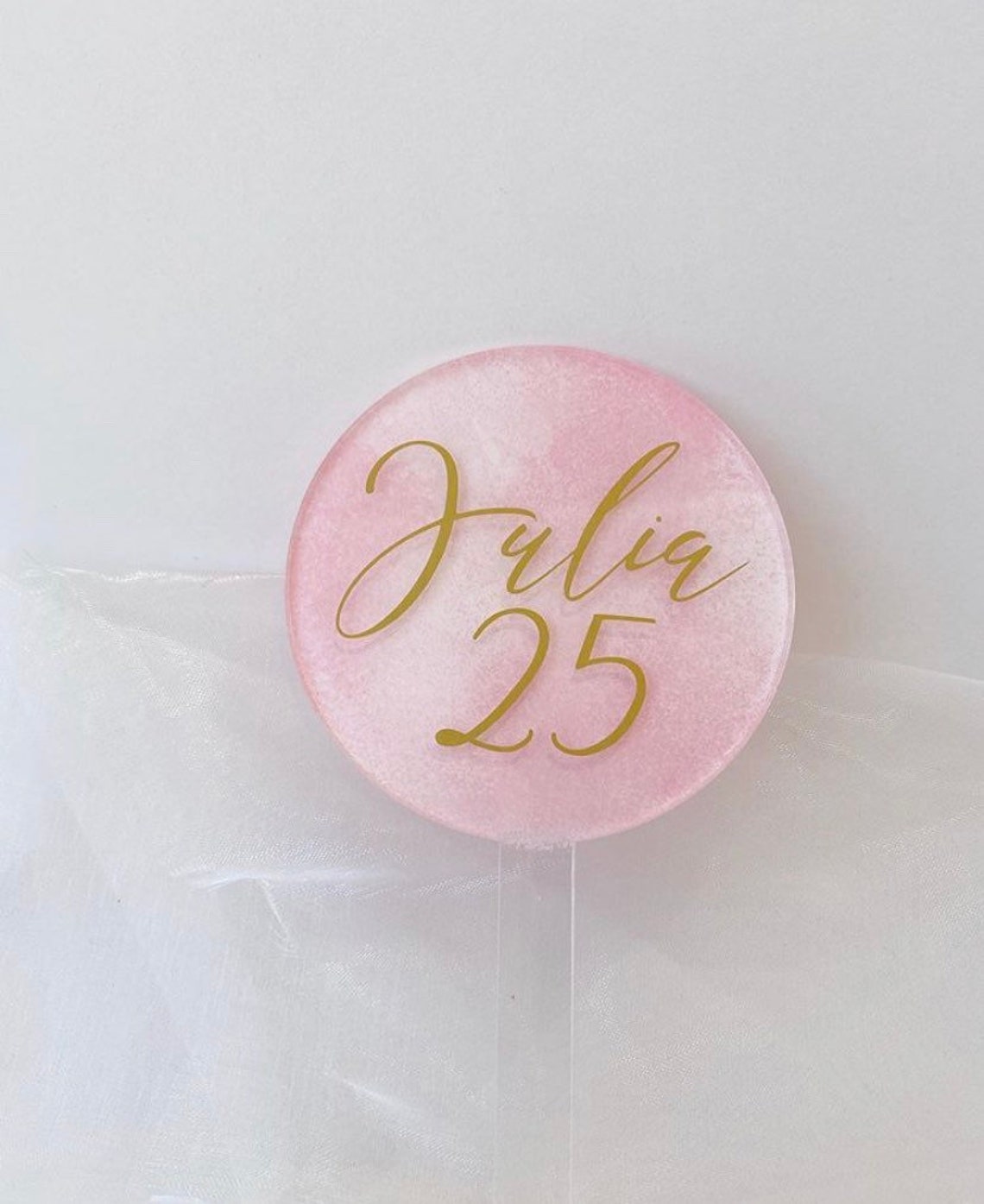 Painted Acrylic Name Cake Topper - Etsy