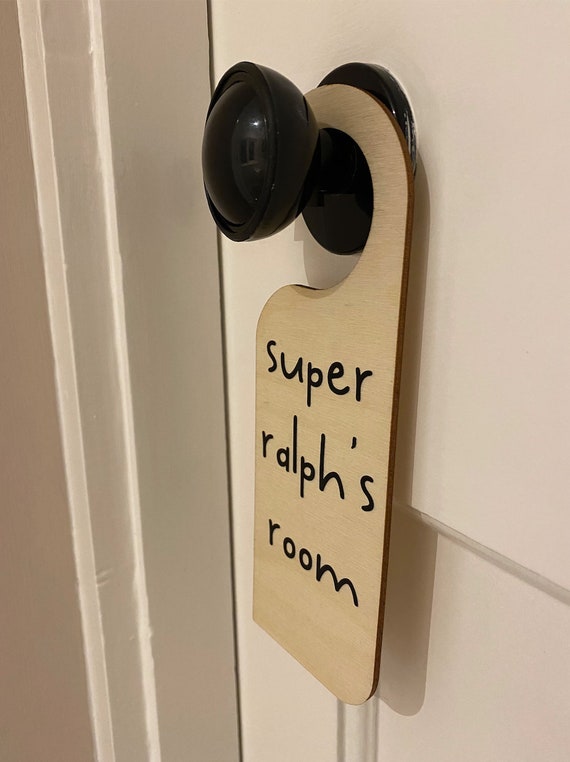 Personalised Wooden Door Hanger Sign | Etsy