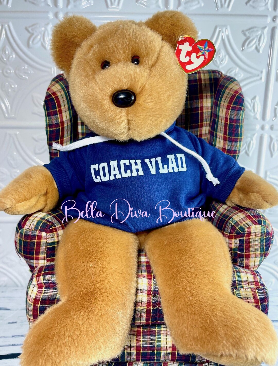 PERSONALIZED HOODIE Teddy Bear- CUSTOM Name Stuffed Animals Plushies ...
