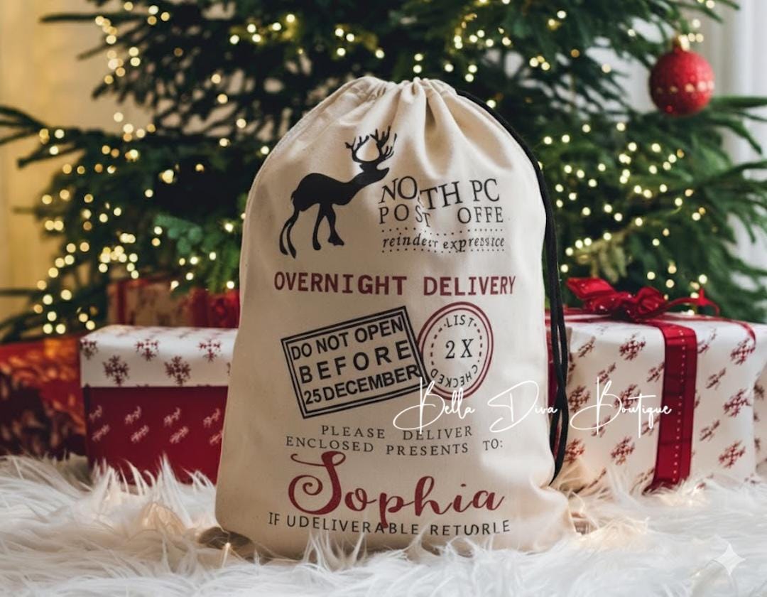 CHRISTMAS SANTA SACK Personalized-custom Express Delivery North Pole ...