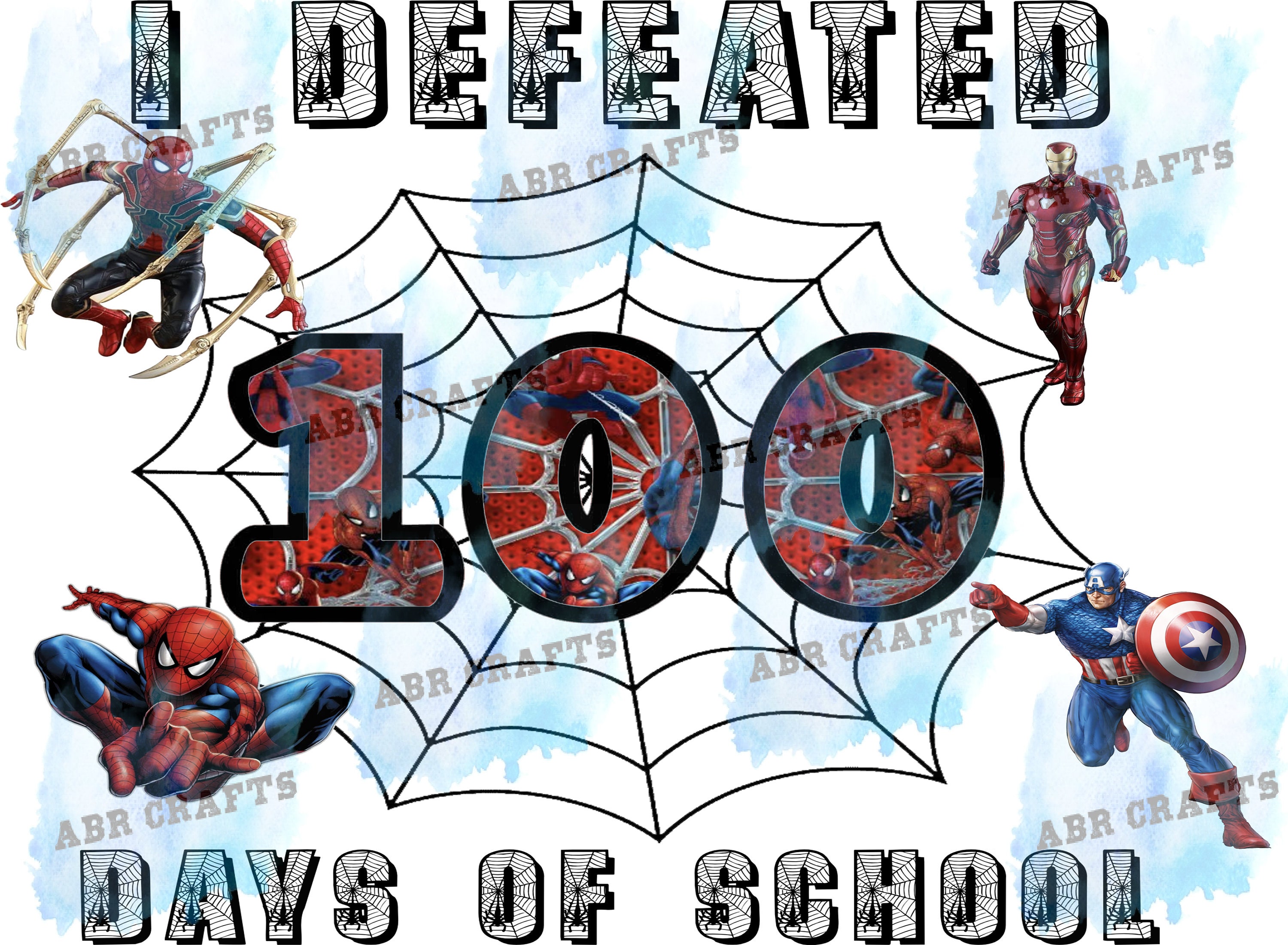 100 Days Spider-man Sublimation Image - Etsy